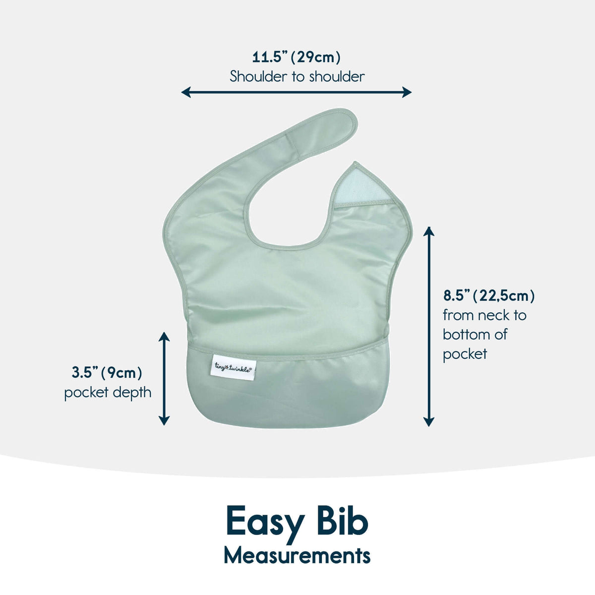 Tiny Twinkle - Mess - Proof Easy Bib 3 Pack - Black & Sage Checkers – Panda Kids and Baby