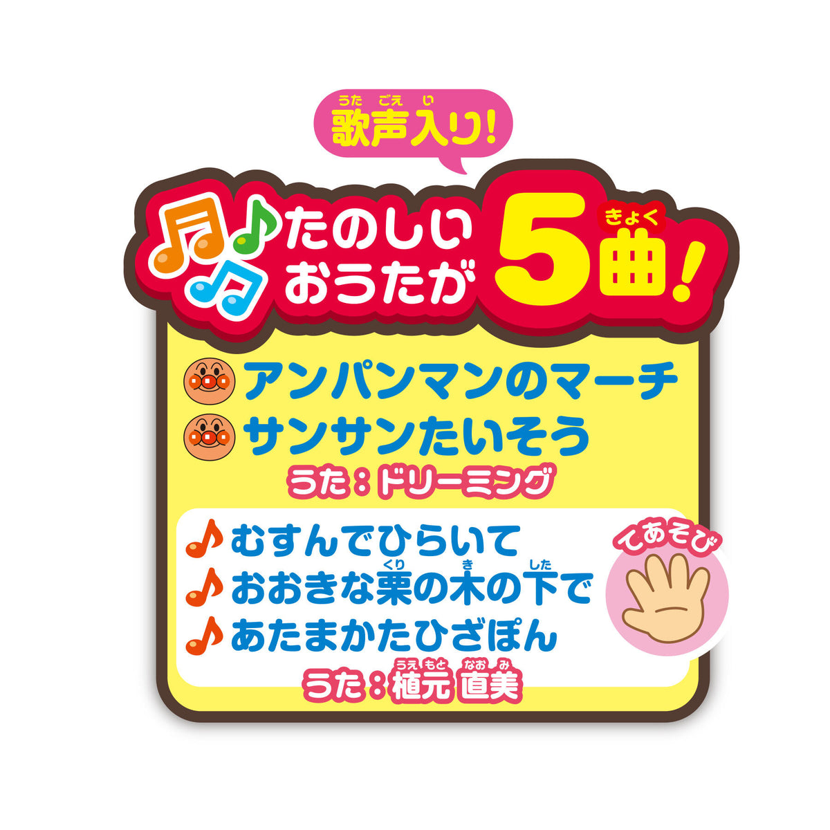 Agatsuma Anpanman Large Music Box | Panda Kids and Baby
