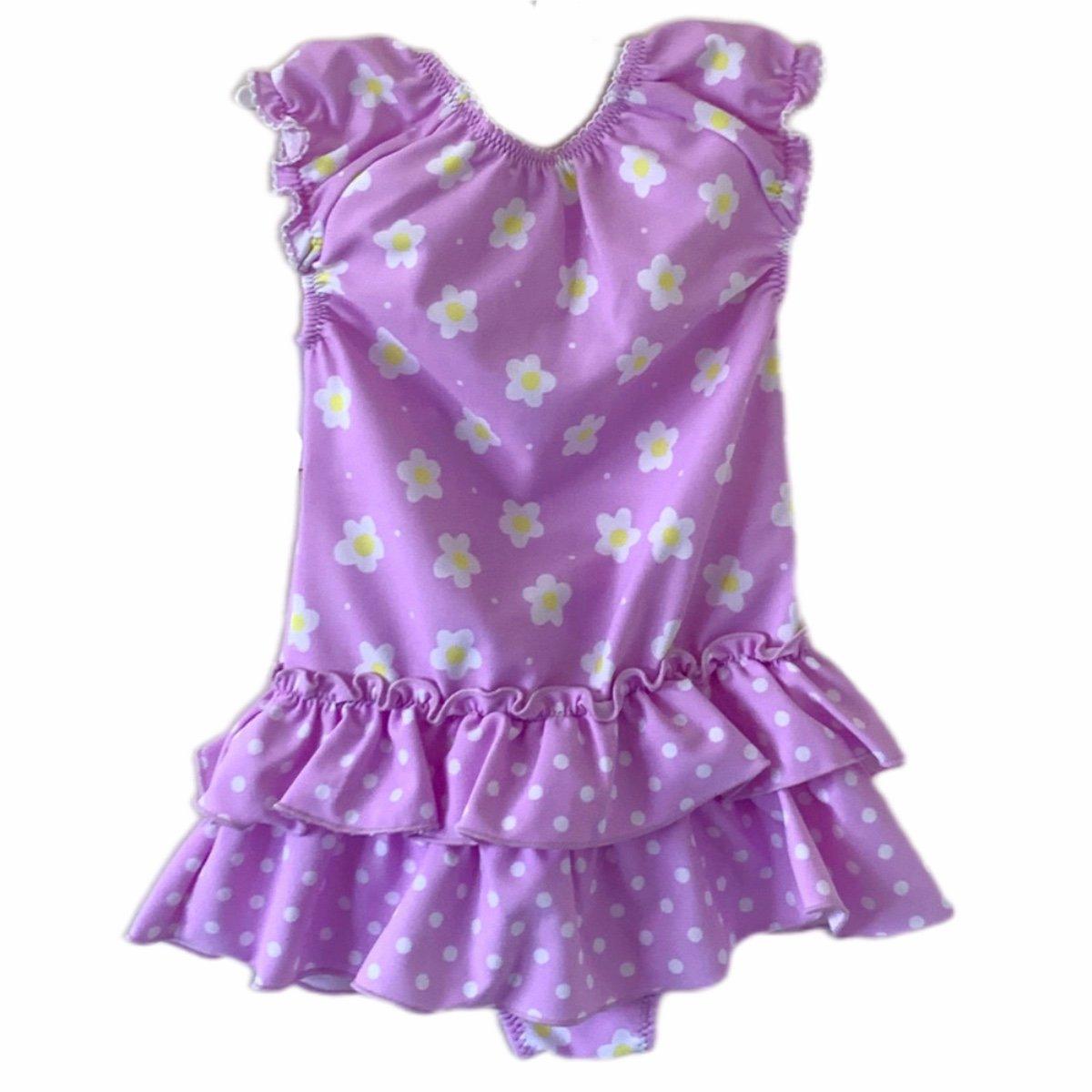 MIKIHOUSE - UV CUT Swimsuit -Purple Slower – Panda Kids and Baby