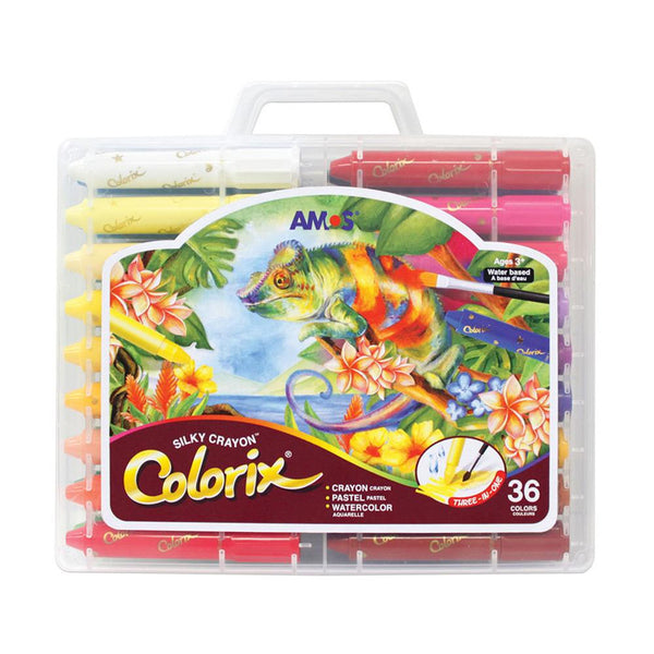 AMOS Colorix Silky Safe Crayon 36 Colours Pack – Panda Kids and Baby