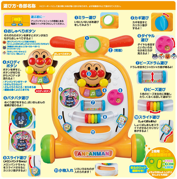 Anpanman - 3 Stages Baby Walker – Panda Kids and Baby